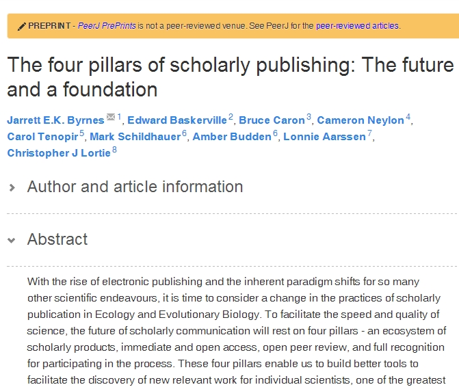 Paper proposes four pillars for scholarly communication to favor the ...